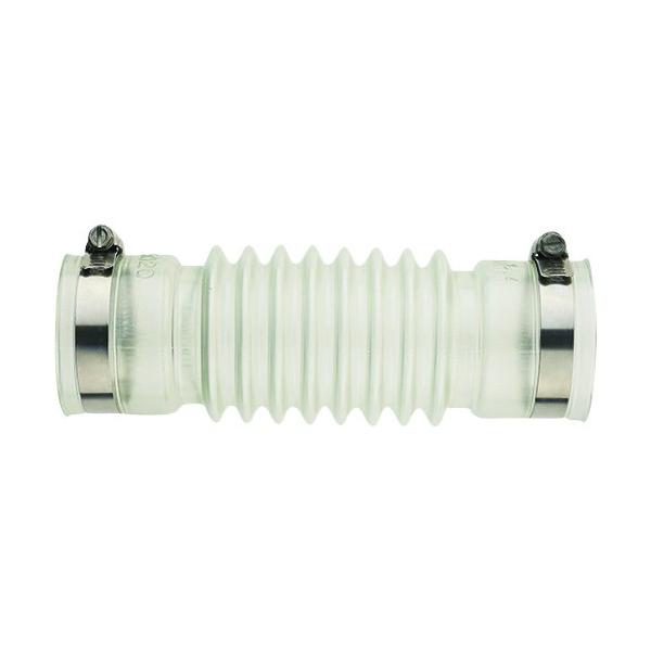 商品画像はイメージ画像です。実際とは異なる場合がございます。 ●透明で塩ビ管が奥まで挿入されているか確認でき、接着剤の塗り忘れを防ぎます。 ●芯ずれの調整が楽にできます。 ●品番の最後はパイプ径X長さ ●最高使用温度60℃ 洗濯機用排水ホー...