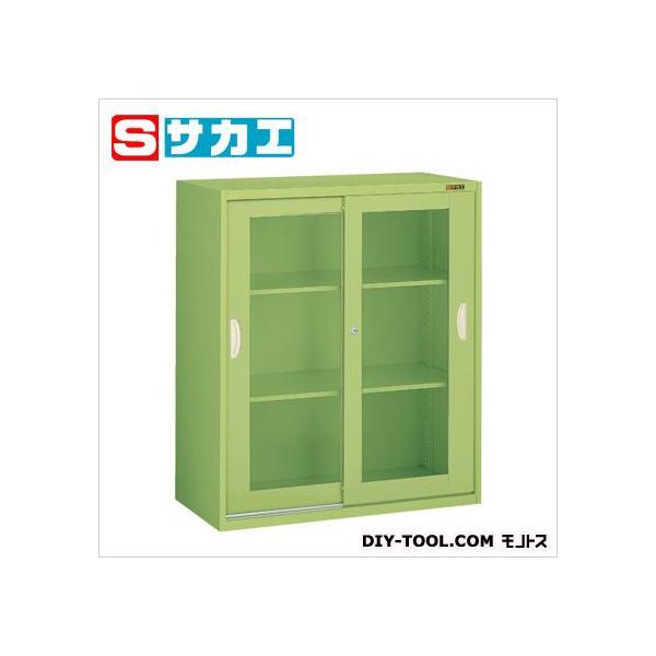 統一された寸法（間口、奥行、高さ）で自由な組み合せが可能！！ ●外寸：W900×D450×H1050mm ●内寸：W860×D392×H990mm ●カラー：サカエグリーン ●質量：35kg ●セット内容（付属品）：棚板2枚付 ●セット内容...