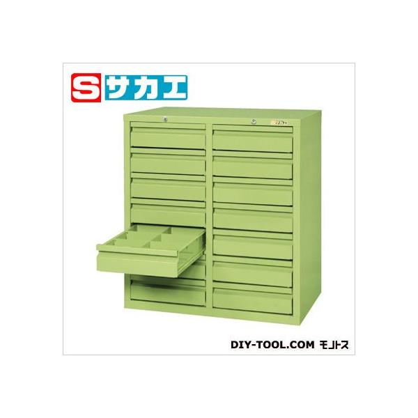 ●外寸：W800×D500×H880mm ●カラー：サカエグリーン ●質量：88kg ●オールロック機構 ●引出内寸法：W320×D390×H110mm ●セット内容（付属品）：各引出しにタテ仕切1枚、ヨコ仕切2枚付 分類：キャビネット メ...