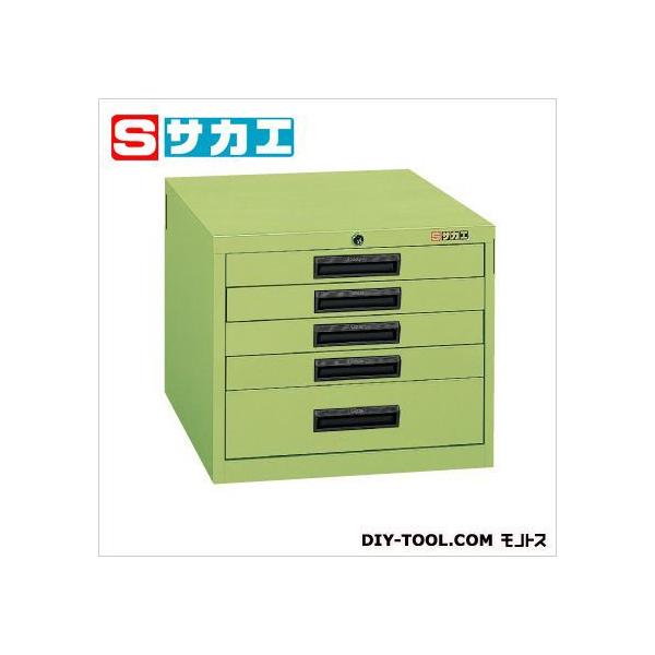 仕切り板が標準装備している為、部品の分類に便利です ●外寸：W500×D550×H420mm ●カラー：サカエグリーン ●質量：34kg ●H57：4段、H115：1段 ●セット内容（付属品）：各引出しにパーティション2枚、デバイダー6枚付...