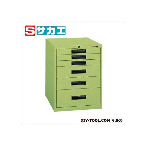 仕切り板が標準装備している為、部品の分類に便利です ●外寸：W500×D550×H650mm ●カラー：サカエグリーン ●質量：46kg ●H57：3段、H115：2段、H172：1段 ●セット内容（付属品）：各引出しにパーティション2枚、...