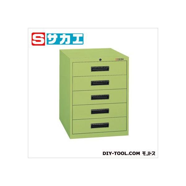 仕切り板が標準装備している為、部品の分類に便利です ●外寸：W500×D550×H650mm ●カラー：サカエグリーン ●質量：44kg ●H115：5段 ●セット内容（付属品）：各引出しにパーティション2枚、デバイダー6枚付 分類：キャビ...