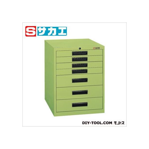 仕切り板が標準装備している為、部品の分類に便利です ●外寸：W500×D550×H650mm ●カラー：サカエグリーン ●質量：50kg ●H57：4段、H115：3段 ●セット内容（付属品）：各引出しにパーティション2枚、デバイダー6枚付...