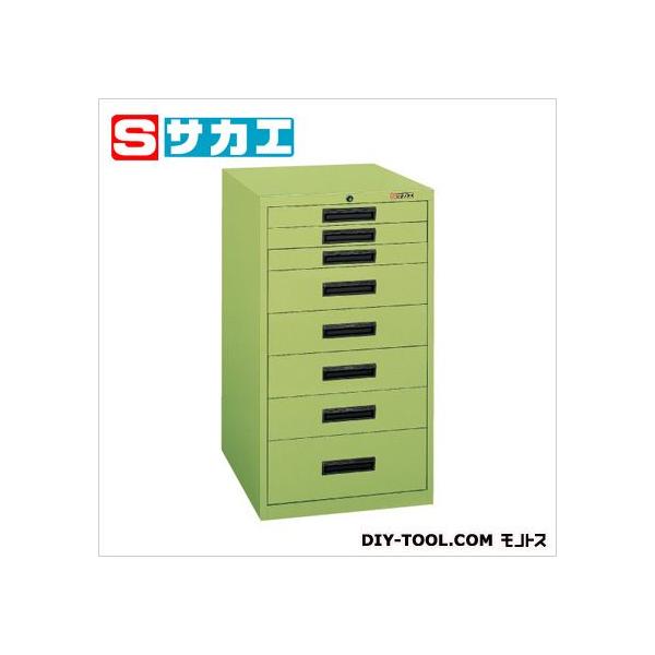 仕切り板が標準装備している為、部品の分類に便利です ●外寸：W500×D550×H880mm ●カラー：サカエグリーン ●質量：61kg ●H57：3段、H115：4段、H172：1段 ●セット内容（付属品）：各引出しにパーティション2枚、...