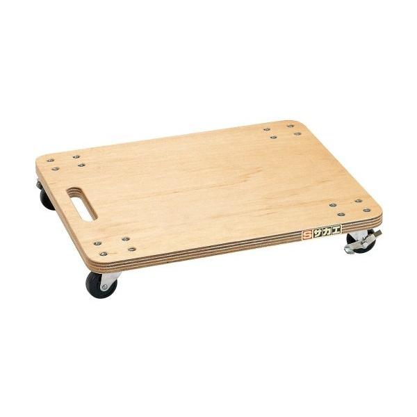 荷台が木製で丈夫な平台車 ●外寸：W500×D400×H86mm ●均等積載荷重：100kg ●質量：4kg ●キャスター：50φゴム車 分類：荷役・運搬機器 メーカー型番：YM-1N 完成品  YM1N