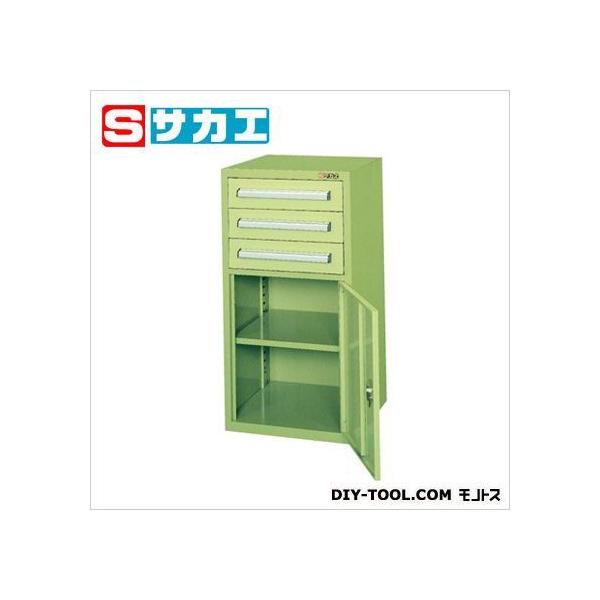 合理的な組み合わせで収納効率が更にアップ！！　統一された寸法（間口、奥行、高さ）によりレイアウトが自由自在！ ●外寸：W450×D450×H880mm ●カラー：サカエグリーン ●質量：29kg ●扉内有効寸法：W380×D425×H485...