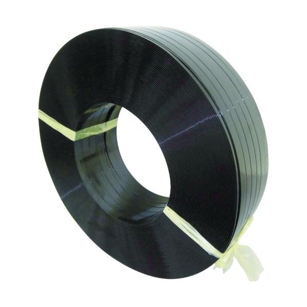 商品画像はイメージ画像です。実際とは異なる場合がございます。 ■特徴 金具シール用ポリエステルバンドです。ＰＰバンドに比べ、結束後の伸びが少なく、強度が必要な梱包に最適です。  ■用途 パレットに積んだ荷物の梱包などに。  ■仕様 破断伸度...