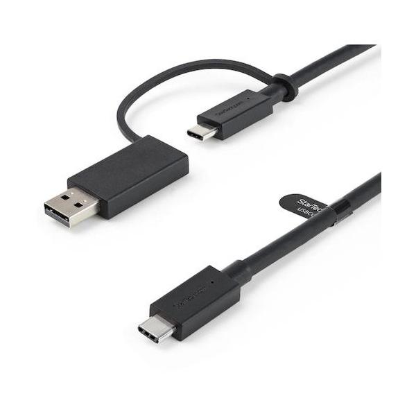 ■特徴 USB-A変換アダプター付きのツーインワン型ケーブルです。 USB-CデバイスをUSB-C／Thunderbolt3／USB-Aホストに接続できます。 USB-Aホストとドッキングステーションの接続に使用する場合、DisplayLi...