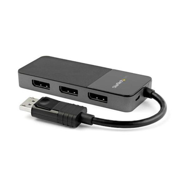 ■特徴 パソコンのDisplayPortポートに最大3台のモニターを接続できます。 電源（USBバスパワー）とビデオ（DP）の両方に対応するケーブルがついています。 プラグランドプレイでセットアップが可能です。 ご利用のGPUで対応している...