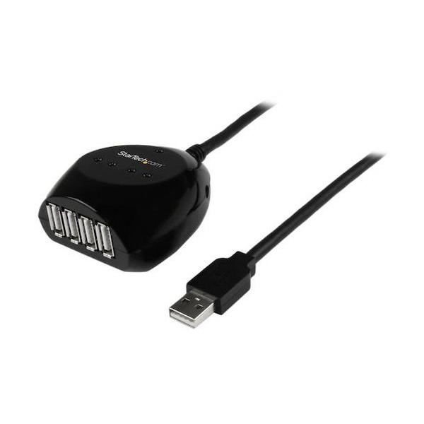 ■特長 コンピューターから15m離して4台のUSB 2.0機器を接続します。  バスパワーのアクティブ回路により、通常のUSBケーブルの対応距離を越える性能を発揮します。  周辺機器に最大2Aまで供給できるACアダプターが付属しています。 ...