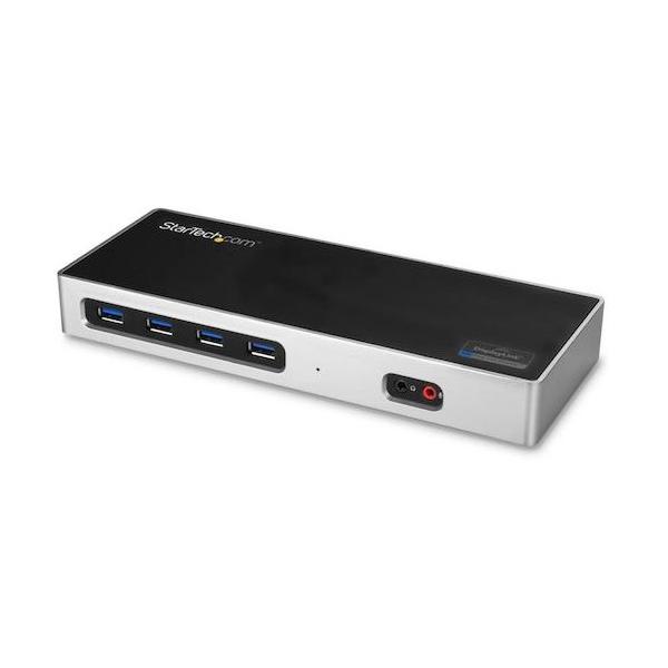 ■特長 USB-AとUSB-C両方のホストPCで使えるUSB 3.0ドックです。  6ポートUSB Type-Aハブ、ギガビットLANポート、3.5mmオーディオジャック（ヘッドセット&amp;マイク）を搭載しています。  DisplayP...