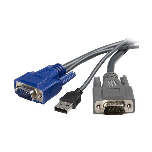 ■特長 1本でVGAビデオとUSBを接続できる2in1ケーブルです。  PC99に基づき色分けされたコネクターで配線が簡単にできます。  鮮明な画質を実現するミニ同軸ビデオケーブルです。  ■仕様 長さ(m):1.8 プラグタイプ:VGA（...