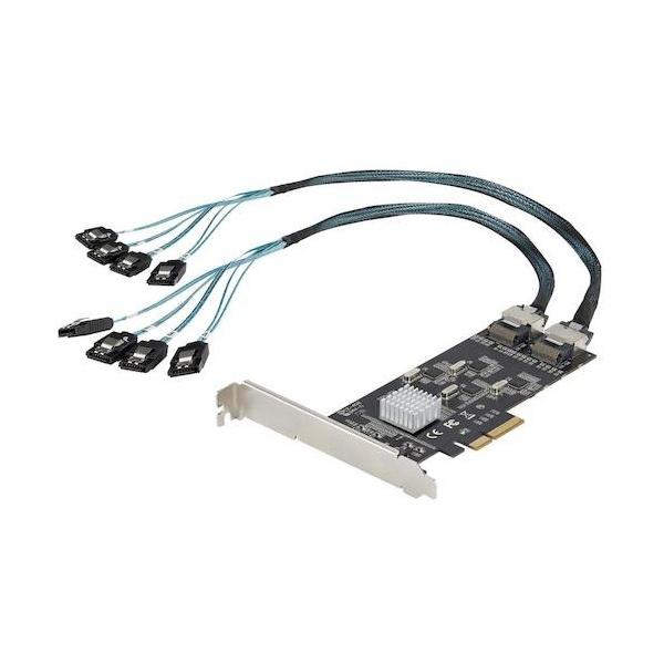 ■特長 PCIe x4 Gen 2スロット1基に8つのSATA 3.0 6Gbpsポートを増設します。  4つの2ポートSATAホストコントローラーを搭載する拡張カードです。  最大16Gbpsのスループットを実現します。  プラグアンドプ...