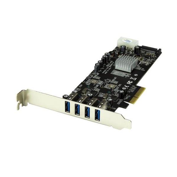 ■特長 2つの独立パスでSuperSpeed USB 3.2 Gen 1 (5Gbps)ポート4口を増設します。  USB1ポートあたり900mAを供給するペリフェラル/SATA電源コネクターが付いています。  標準・ロープロファイル両方の...