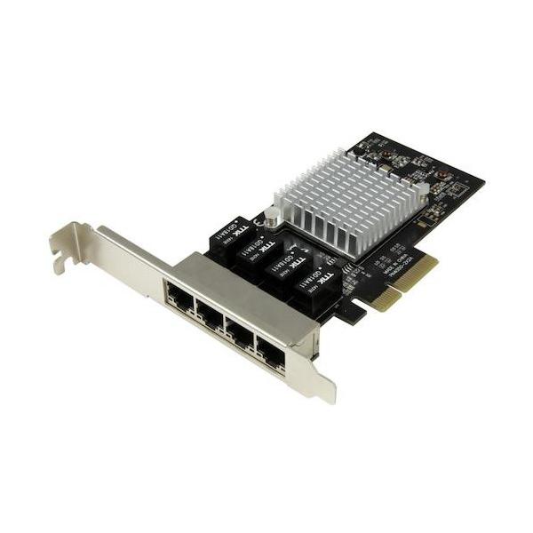 ■特長 4口の高性能ギガビットイーサネットポートを増設します。  10/100/1000Mbpsスピードでネットワークにアクセスが可能です。  Intel I350-AM4チップセットセットを搭載しています。  標準・ロープロファイル両方の...