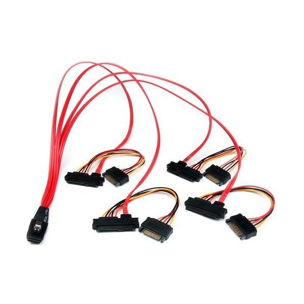 ■特長 36ピンSFF-8087プラグを4つの29ピンSFF-8482レセプタクルに分岐します。  複数のSAS HDDドライブを1つのmini SASコントローラーコネクターに接続します。  データと電力の両方に対応するソリューションです...