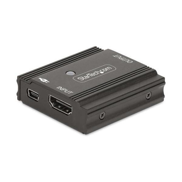 ■特徴 最大解像度8K60Hz対応のHDMI 2.1中継信号アンプです。 2本のHDMIケーブルを組み合わせ、最大解像度8K60Hz/4K144Hzの映像信号を最長10mまで延長が可能です（ソースからリピーターまで4m、リピーターからディス...