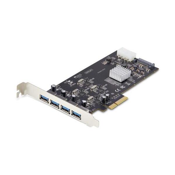 ■特徴 4ポートUSB-A増設PCI Express拡張カードです。 PCI Express 2.0 x4スロットに装着し、デスクトップPCやサーバーに4口のUSBポートを増設します。 各ポートには最大5Gbpsの転送速度に対応する専用コン...