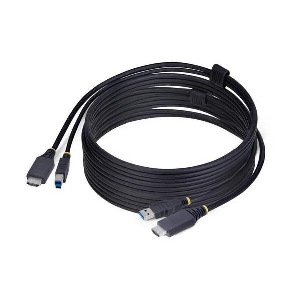■特徴 USB 5Gbps&amp;HDMI対応KVMケーブルです。 複数の接続を1つにまとめることで、ケーブルの取り扱いを簡素化します。 取り扱うケーブルの数を最小限に抑え、導入をより迅速かつ効率的に行うことができます。 KVMが重要な役...