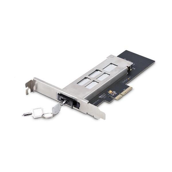 ■仕様 M.2 NVMe SSD用リムーバブルドライブベイです。 PCIe x4/x8/x16拡張スロットを使用して、最大2280サイズのM.2 NVMe SSDをリムーバブルドライブとして利用できます。 最大64Gbpsの読み書き速度に対...