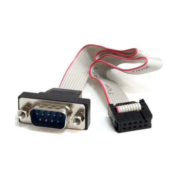 ■仕様 16インチIDCシリアルパネルマウントケーブルです。 一方の端に10ピン（IDC）マザーボードヘッダー接続、もう一方にパネルマウントDB9オスコネクターポートを備え、デスクトップPCにRS-232Cシリアルポートを簡単に追加できます...