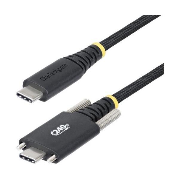 ■仕様 ねじロック式コネクター付きUSB 2.0 Type-Cケーブルです。 最大240WのPower Delivery 3.1 EPR に対応し、高性能ノートパソコンに適しています。 USB-IF規格に適合したケーブルにより、USB-Cホ...