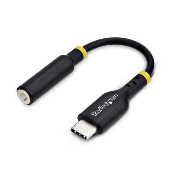 ■仕様 USB-C - 3.5mmオーディオ変換アダプターです。 USB Type-C対応デバイスに、有線イヤホンやスピーカーの接続が可能です。 内蔵の32ビットDACでハイファイオーディオを実現し、ステレオサウンドとマイクに対応したTRR...