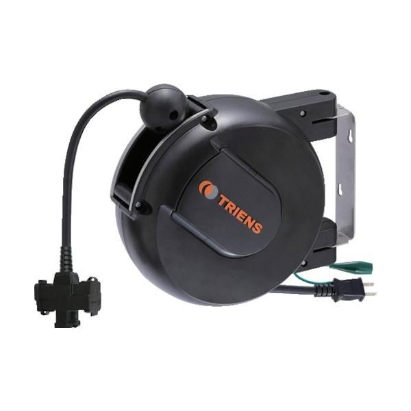 ■特徴 非常に小型・軽量で場所を取りません。 着脱が容易な取付けベースを採用しています。 ラチェットロック式です。 自動復帰型サーモスイッチを内蔵しています。 必要に応じて首振り可能です。 吊り下げ・壁付け両用タイプです。 巻取り側先端は接...