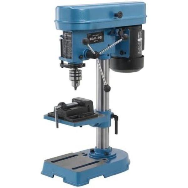 【特長】 前機種のSDP-13Eより電源コードが200mm短くなり、製品質量が800g軽くなりました。  カラーはハウジング色のブルーに。  価格と性能のバランスの良い卓上ボール盤です。  加工品をガッチリ固定出来るバイス付属です。  【用...