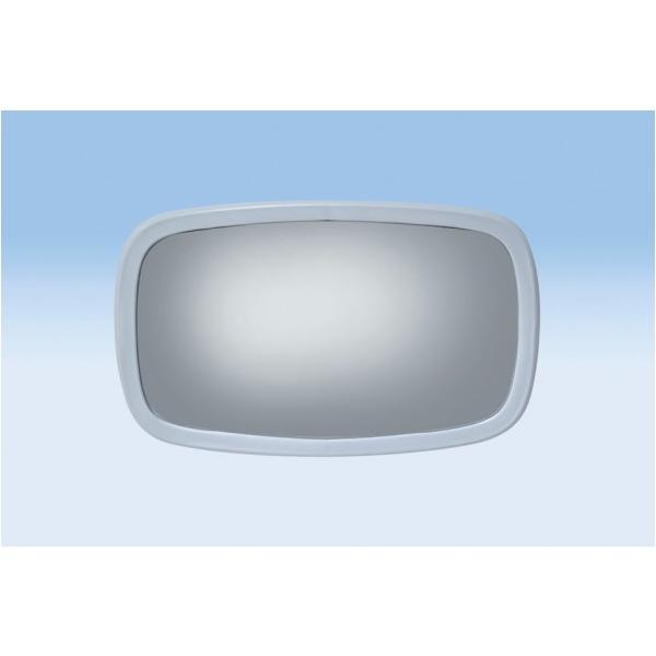 ●裏板が鉄製なので丈夫で強い。  鏡面が破損しても飛び散りにくい鏡面飛散防止加工を施しています。   ●駐車場、ガレージ、車庫の出入口、曲がり角、工場や構内に  ●サイズ:角205mm×125mm  ●曲面R:600mm  ●質量:0.31...