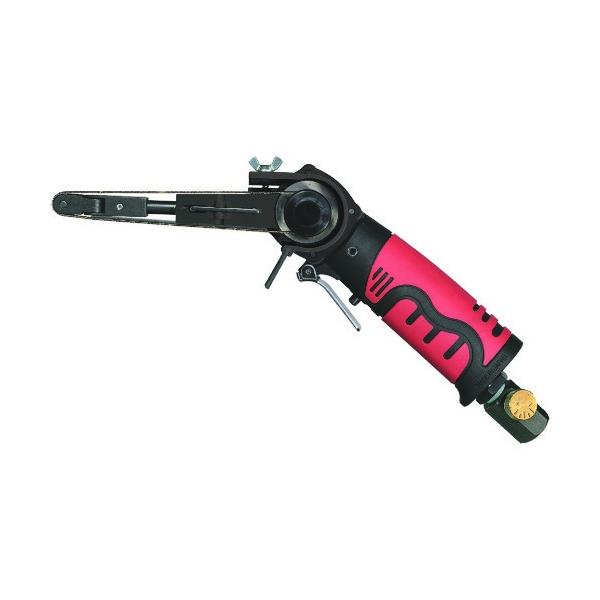 ■特長 ベルト交換ワンタッチ機構付です。 樹脂製ボディーのため、冷たくなく、握りやすい。 アームの角度は調整可能です。 回転速度調節ができるエアーレギュレーター付です。 レバーの引き具合で回転速度の微調節ができます。  ■用途 金属加工研磨...