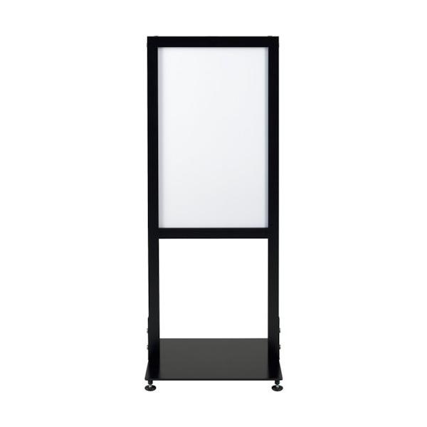 ■特長 屋外で使用可能なビル・マンション・施設等での案内告知、注意喚起看板の定番商品です。 ベースは安定感のあるダブルウエイト方式です。（総重量15.6kg） 本体枠はさびにくいアルミフレームを採用しています。 ガタつき抑制のアジャスター付...