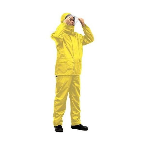 ■特徴 蒸れにくい上下総裏メッシュ仕様のレインウェアです。 背中に反射材とベンチレーションを搭載しています。 ■用途 雨の日の作業に。 ■材質 本体:ナイロン100％(PUコーティング)    【サイズ】 3L 【カラー】 黄 【重量】 6...