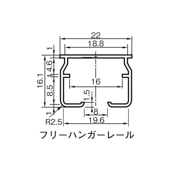 「サイズ」L4000mm  「本体重量」1300g  「材質」アルミ  「仕上」アルマイト 【備考】代表画像を表示しています。 【特長】 ・横付け、天井付けのいずれにも使用できる特殊回転フック付きです。   ・フックのすべりも良く左右調整も...