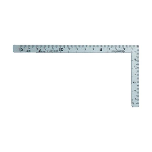 ■特徴 小型で使い勝手が良く携帯に便利です。 エッチングで表裏に目盛を刻んでいるため消えにくいです。  ■用途 寸法測定。  ■仕様 長さの許容値：全長±0.2mm 目盛：cm表示  ■材質 ステンレス（SUS420J2） 曲尺・さしがね ...