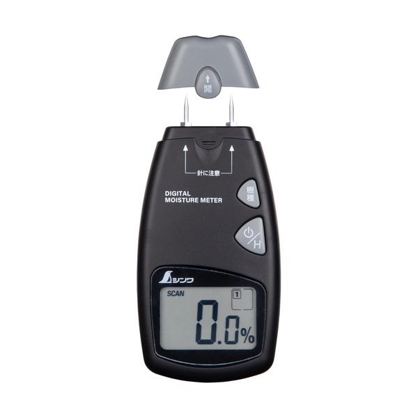 ●カンタン操作の水分計  ●読み取りやすい大型液晶(文字高20mm）を採用しました。   ●測定値の固定ができるホールド機能付です。   ●オートパワーオフ機能付です。   ●収納ケース付です。   ●用途:木材の含水率測定に。   ●測定...