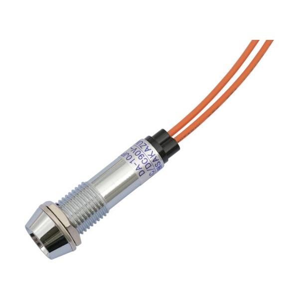 ■特徴 抵抗器内蔵の高輝度LED表示灯です。 AC/DC100V用電源にダイレクトに接続出来ます。 パネルカット:φ10.2 発光色:橙 レンズ色:透明 長さ200mmのリード線(UL1430 AWG24)付です。  ■用途 電源表示灯用 ...