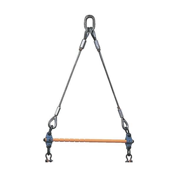 ■特徴 上部ワイヤロープ・リング付キャパ調整式天秤です。 バランスのよい安全な吊り上げ作業に最適です。 長尺物の吊上げ作業及びバランス保持に便利です。  ■仕様 スパン位置(mm)：450〜800（50mmピッチ）  ■注意点 指定容量以上...