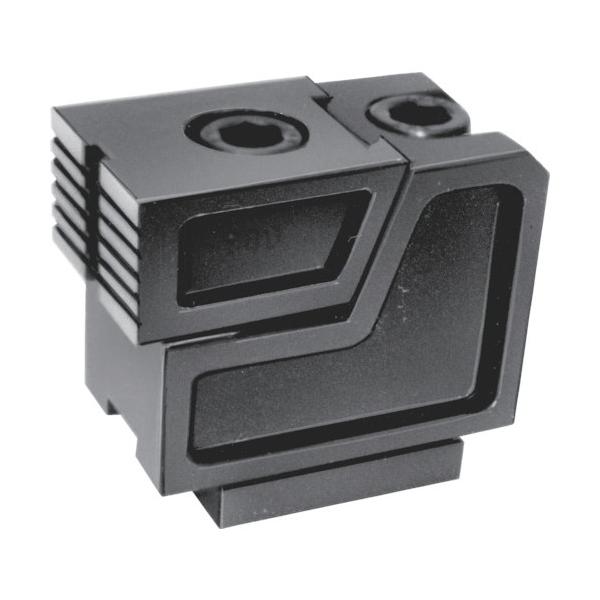 ■特徴 コンパクトな設計で治工具やマシンテーブルのスペースを有効に利用できます。 スプリング式のスライドクランプでワークの着脱が容易です。  ■仕様 メカロッククランプ(ロングタイプ)適合T溝：１４ ●適合T溝寸法:14  ●スーパーツール...