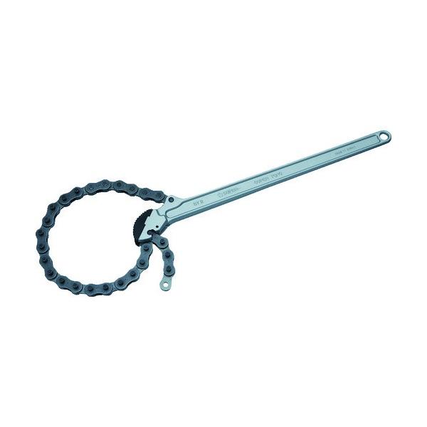 本体歯部は、植歯タイプなので歯が摩耗した場合に交換できます。 パイプレンチなど使用不能な狭所作業に最適です。 一度セットすれば繰り返し作業可能です。 用途 ガス・水道管など狭所での締め付け、解体作業に。 被覆鋼管の使用は不可です。 チェーン...