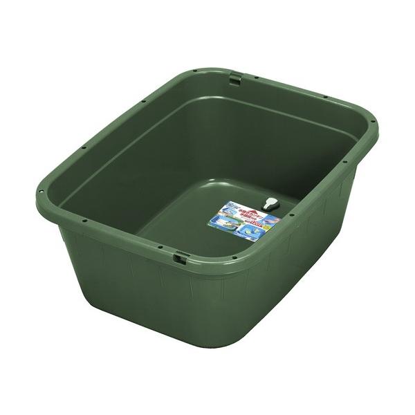 ■特徴 水抜き栓とホース止め付のタライです。 飲料水の冷却やガーデニング、物の保管、ペットのシャンプーなど多用途に使用できます。 食品衛生法適合商品です。 ■用途 ガーデニング、飲料水の保管、野菜の保管。 材料の攪拌や調合に。 メダカの飼育...