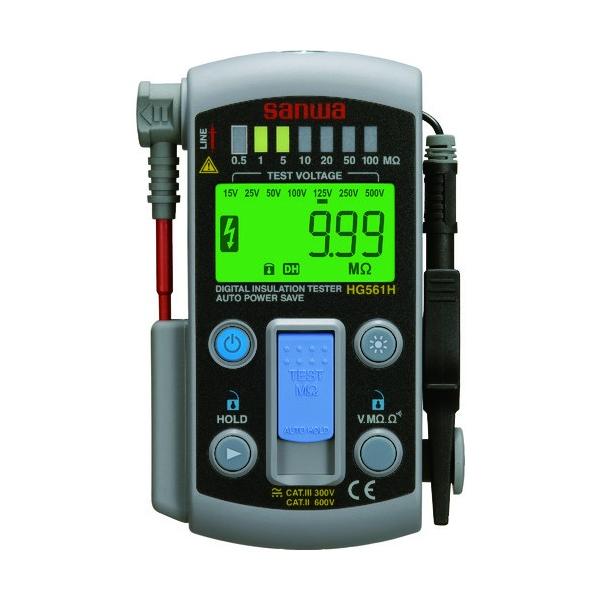 ■特徴 絶縁抵抗は７レンジ搭載で、使用する印加電圧だけを設定することが可能です。 直流電圧、交流電圧、自動判別機能付です。 MΩは、数値とLEDレベルメーターの両方で表示します。 読み違い防止ため、小数点位置は固定しています。 ブレーカーカ...