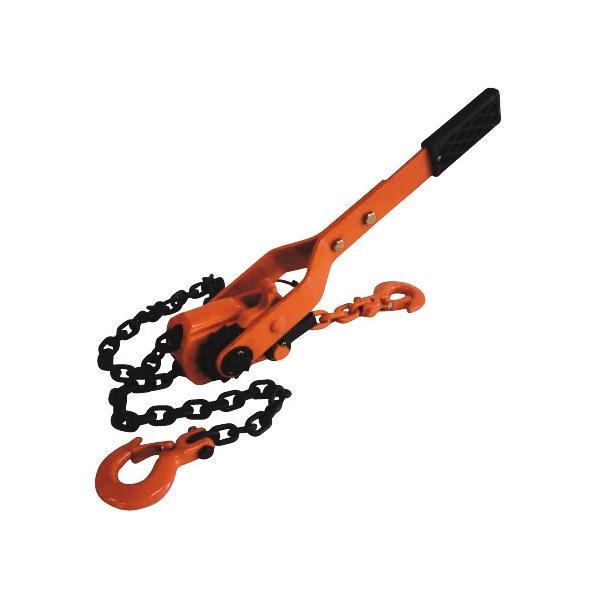 ワイヤー交換の手間がいりません。 用途 貨物の荷締め作業、固縛作業。 使用荷重(ton):1 チェーン長(m):1 ●使用荷重(ton):1 ●チェーン長(m):1  ●HHH チェーン荷締機 1t   【重量】 4.8kg 【材質】●スチ...
