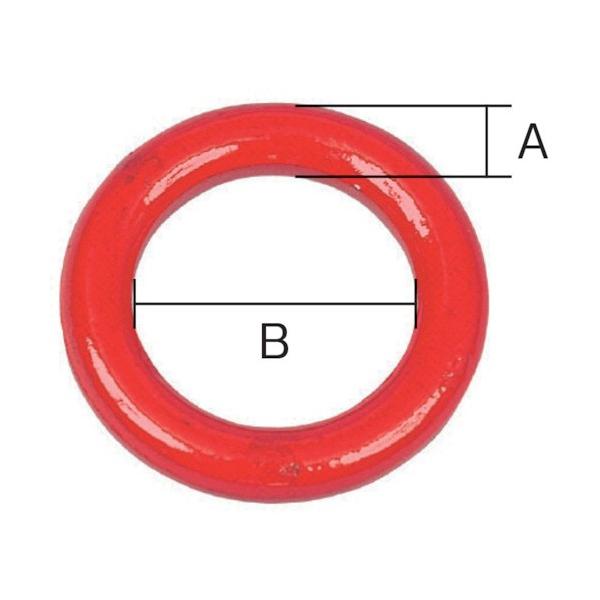 商品画像はイメージ画像です。実際とは異なる場合がございます。 ■特徴 鍛造製で強力安全です。  ■用途 チェーンスリング、ワイヤースリングのマスターリンク用。  ■仕様 丸型 鍛造製 ●使用荷重(t):0.75 ●線径(mm):13 ●内径...