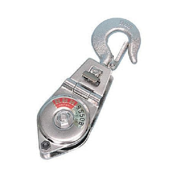 商品画像はイメージ画像です。実際とは異なる場合がございます。 ■特徴 側板が開くのでロープの途中からでも装着できます。 シーブはベアリング入りですので回転がスムーズです。  ■用途 ロープを通し、荷物などの吊り上げや引っ張り作業。  ■仕様...