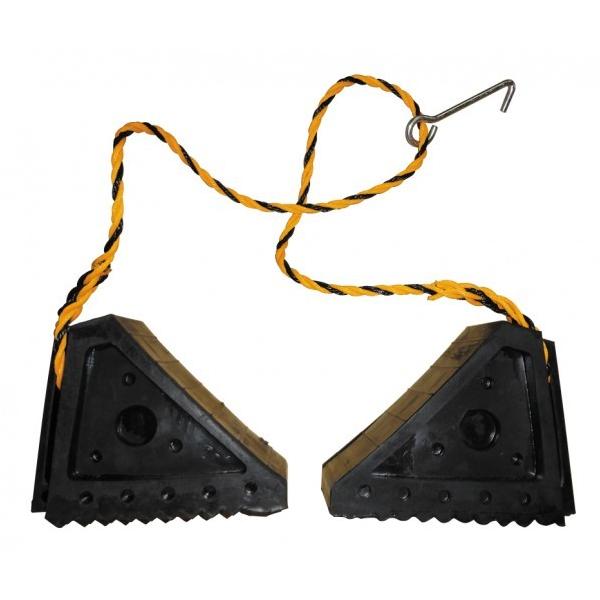 ●タイヤストッパーLセット(ロープ・フック付)。 ●これは便利！タイヤストッパーにロープとフックを取付けました。 ●ロープは編み込み固定の為、より長持ちします！ ●フックをホイールにかければ、ロープが地面のドロなどで汚れる心配もありません。...