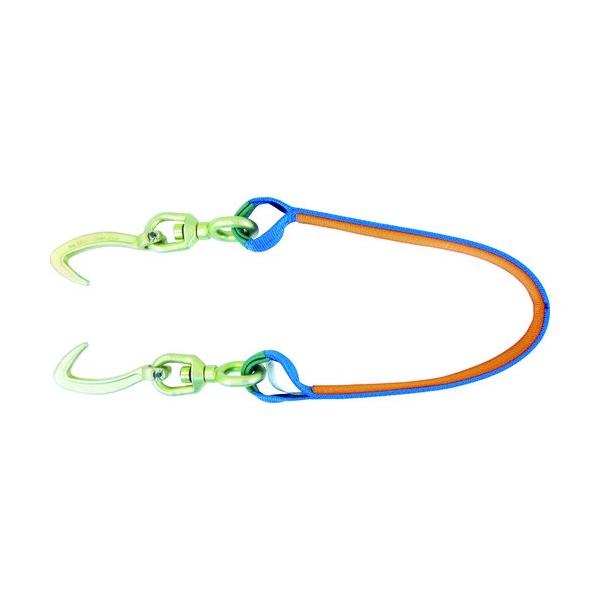 ■特徴 滑りにくく、ワイヤやチェーンに比べて安全です。 スイベル装着のＪフック付でねじれにくいです。  ■用途 ドラム缶吊り上げ作業。  ■注意点 穴をあけていないドラム缶を吊ることはできません。 ●基本使用荷重(t):1.6 ●寸法(mm...