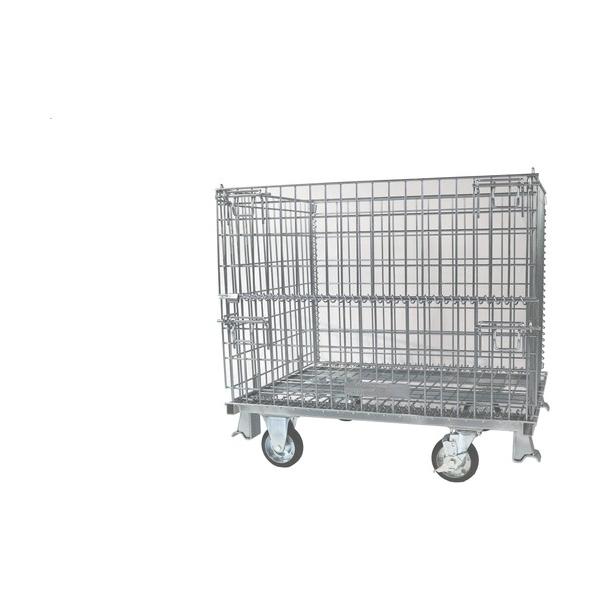 商品画像はイメージ画像です。実際とは異なる場合がございます。 ●メッシュ構造で軽量ながら、強度に優れています。  ●組み立て、折りたたみが簡単で、折りたたんでおけば、保管スペースを取りません。  ●フォークリフト作業が容易で、作業効率が上が...