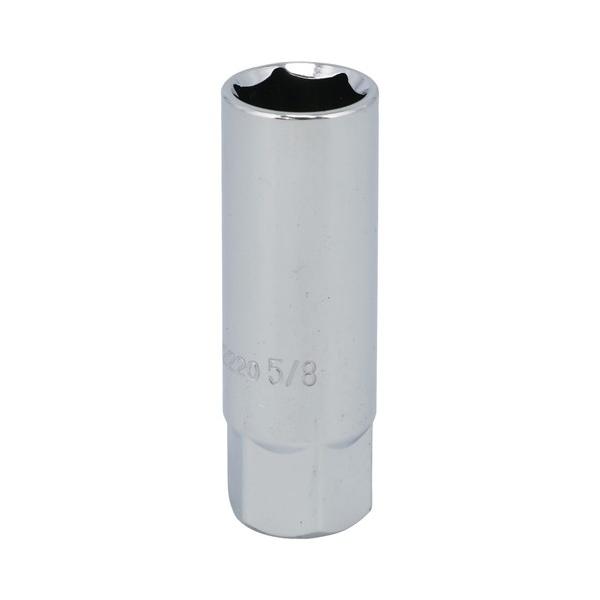 ●ミラー仕上げのメッキが美しいスパークプラグ専用ソケット。 ●ゴム式。 ●差込角("SQ):3/8 ●サイズ("):5/8 ●全長(L;mm):64 ●先端部外径(D1;mm):22 ●差込部外径(D2;mm):19 ●ソケット深さ(T;m...