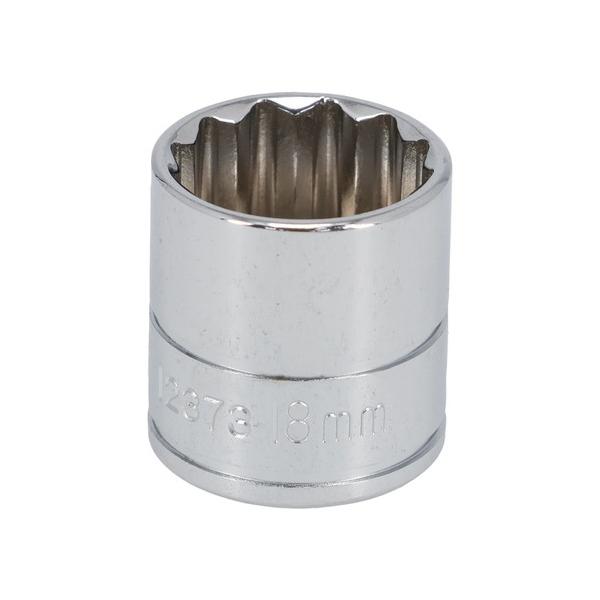 ●ミラー仕上げのメッキが美しいスタンダードソケット。 ●ボルト・ナットを傷めにくい面接触タイプ。 ●12角タイプ。 ●差込角("SQ):3/8 ●サイズ(mm):18 ●全長(L;mm):25.0 ●先端部ソケット外径(D1;mm):24....